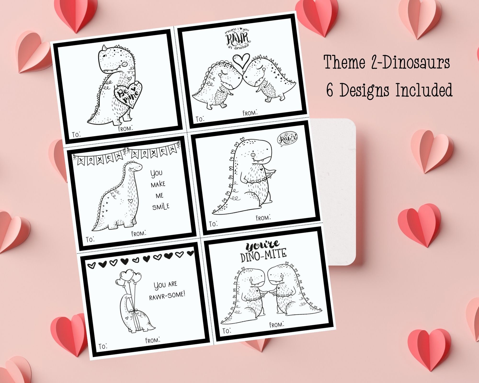 Cut and Color-your-own Valentines Cards, Kids Create Your Own Valentine ...