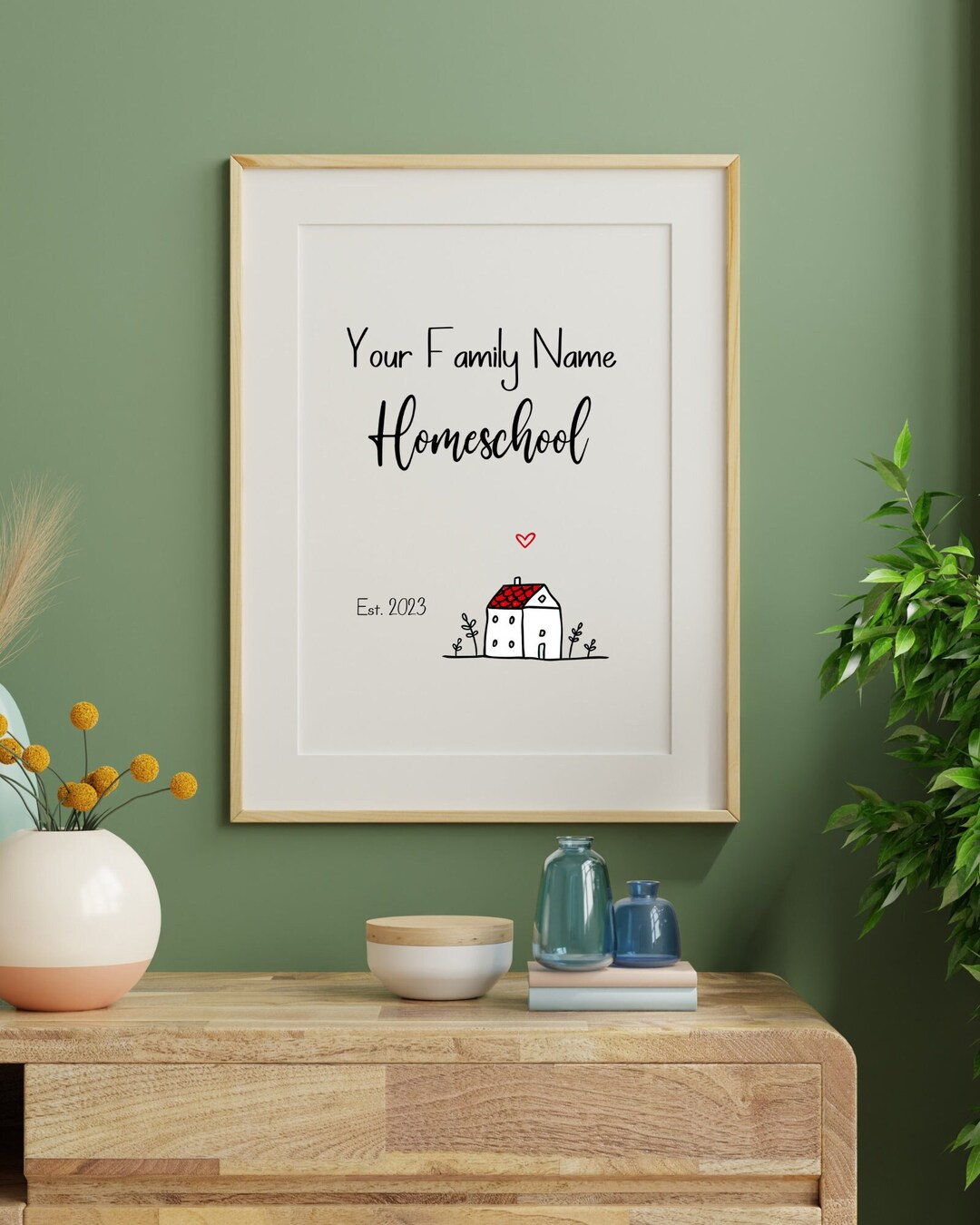 Personalized Homeschool Sign, Family Name Homeschool Wall Decor ...
