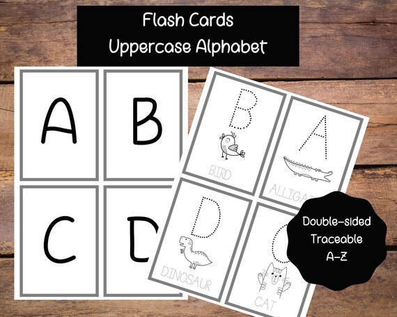 Minimalist Alphabet Flash Cards ABC Flashcards Printable, 60% OFF