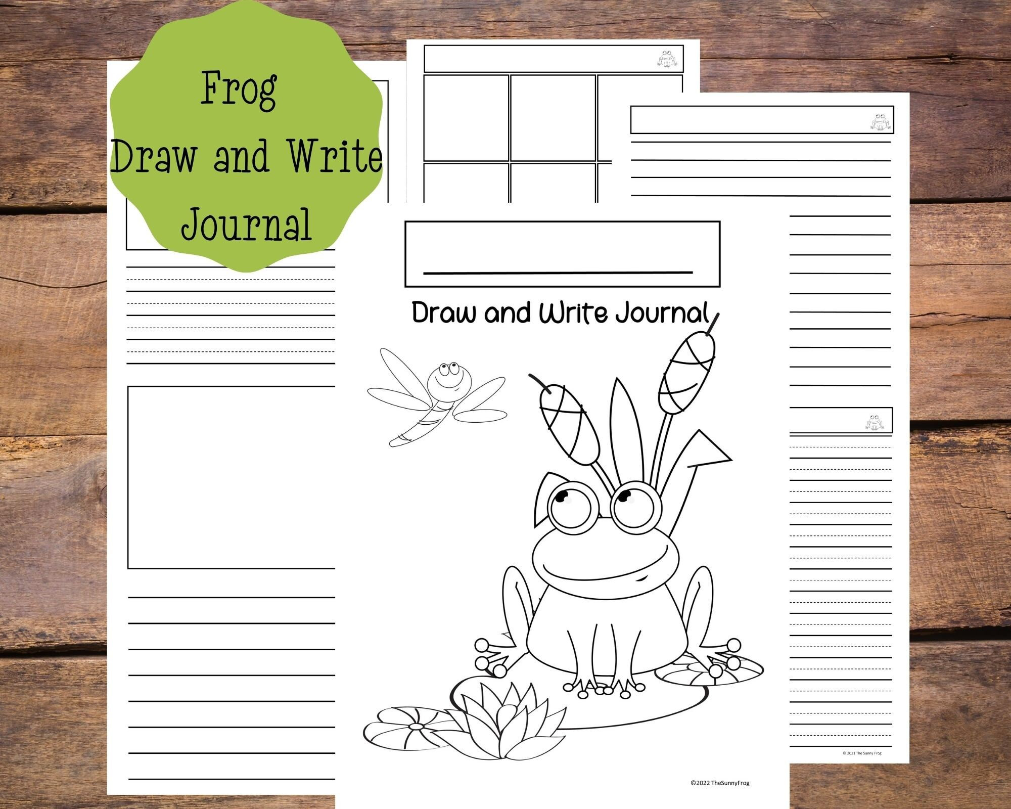 Printable Draw and Write Pages, Frog Writing and Drawing Pages, Kids ...