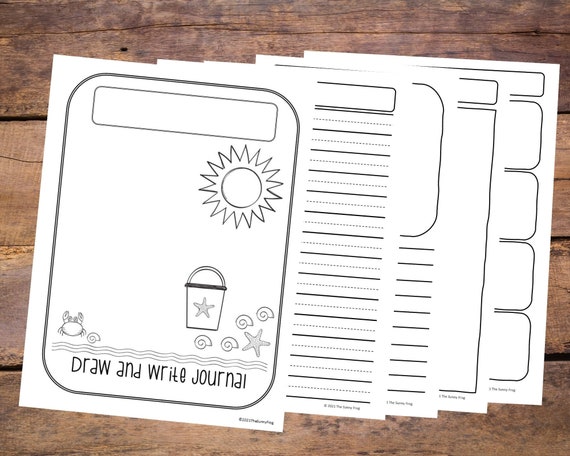 Printable Summer Draw and Write Journal Homeschool Template - Etsy