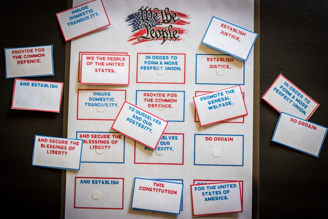 Printable Preamble Worksheets and Activities, Preamble to the ...