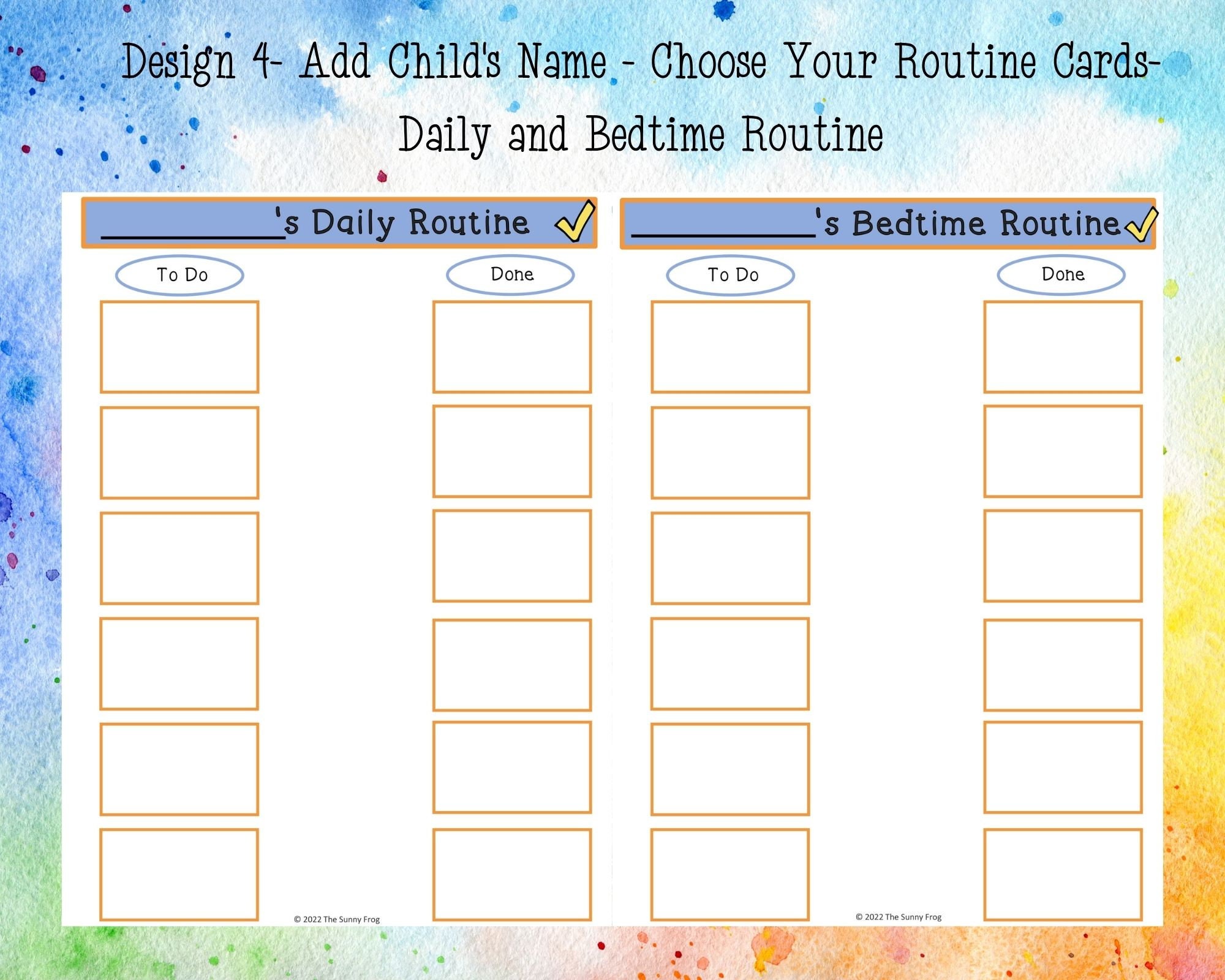 Printable Kids Daily-bedtime Routine Chart, Velcro Activity Kids Chart ...