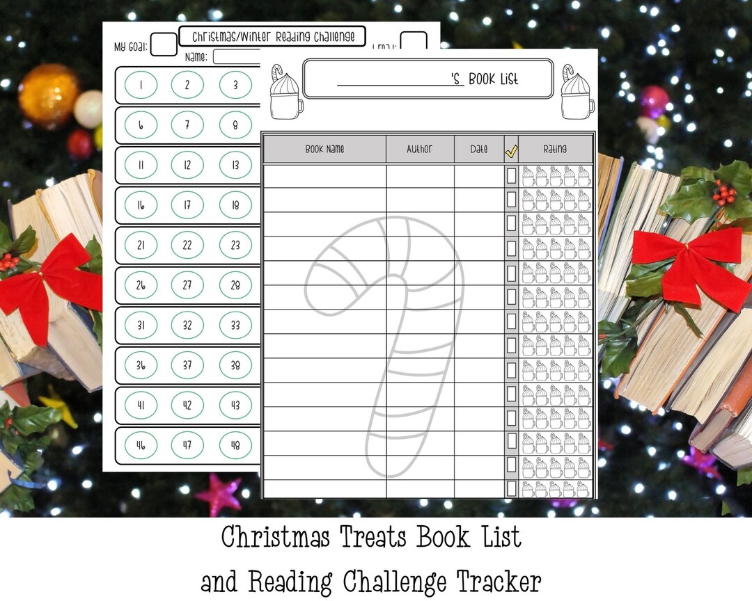 Printable Christmas Treats Book List, Christmas and Winter Reading ...