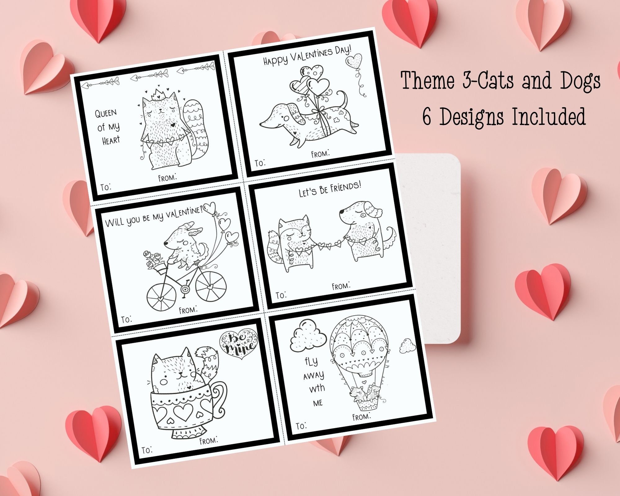 Cut and Color-your-own Valentines Cards, Kids Create Your Own Valentine ...