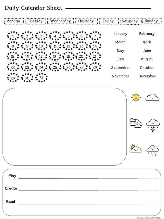 Elementary School Calendar Worksheet 365 Day Explorers: Year Long