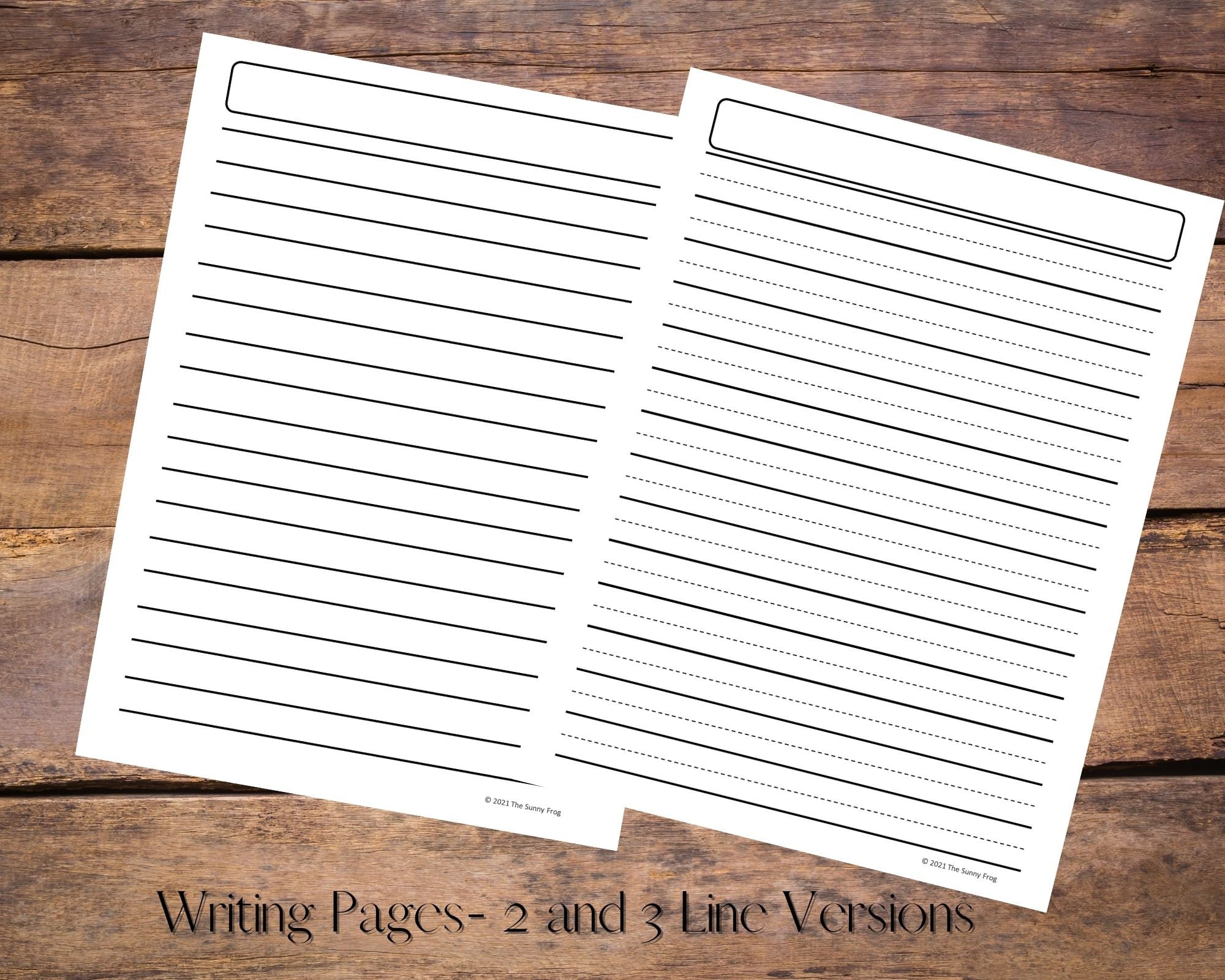 Printable Camping Theme Blank Draw and Write Pages, Homeschool Template ...