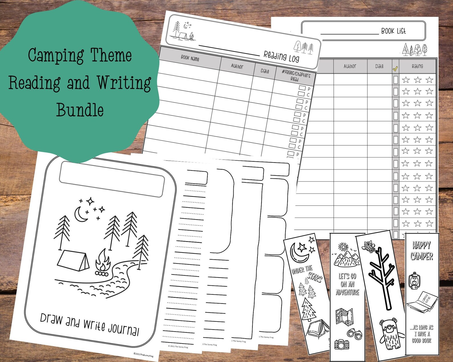 Printable Reading and Writing Bundle Camping Theme Reading - Etsy