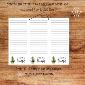 Printable Christmas Stationary, Christmas Sticky Notes, Minimalist ...