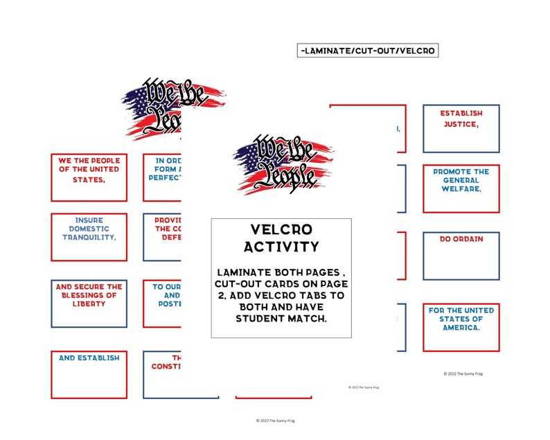 Printable Preamble Worksheets and Activities, Preamble to the ...