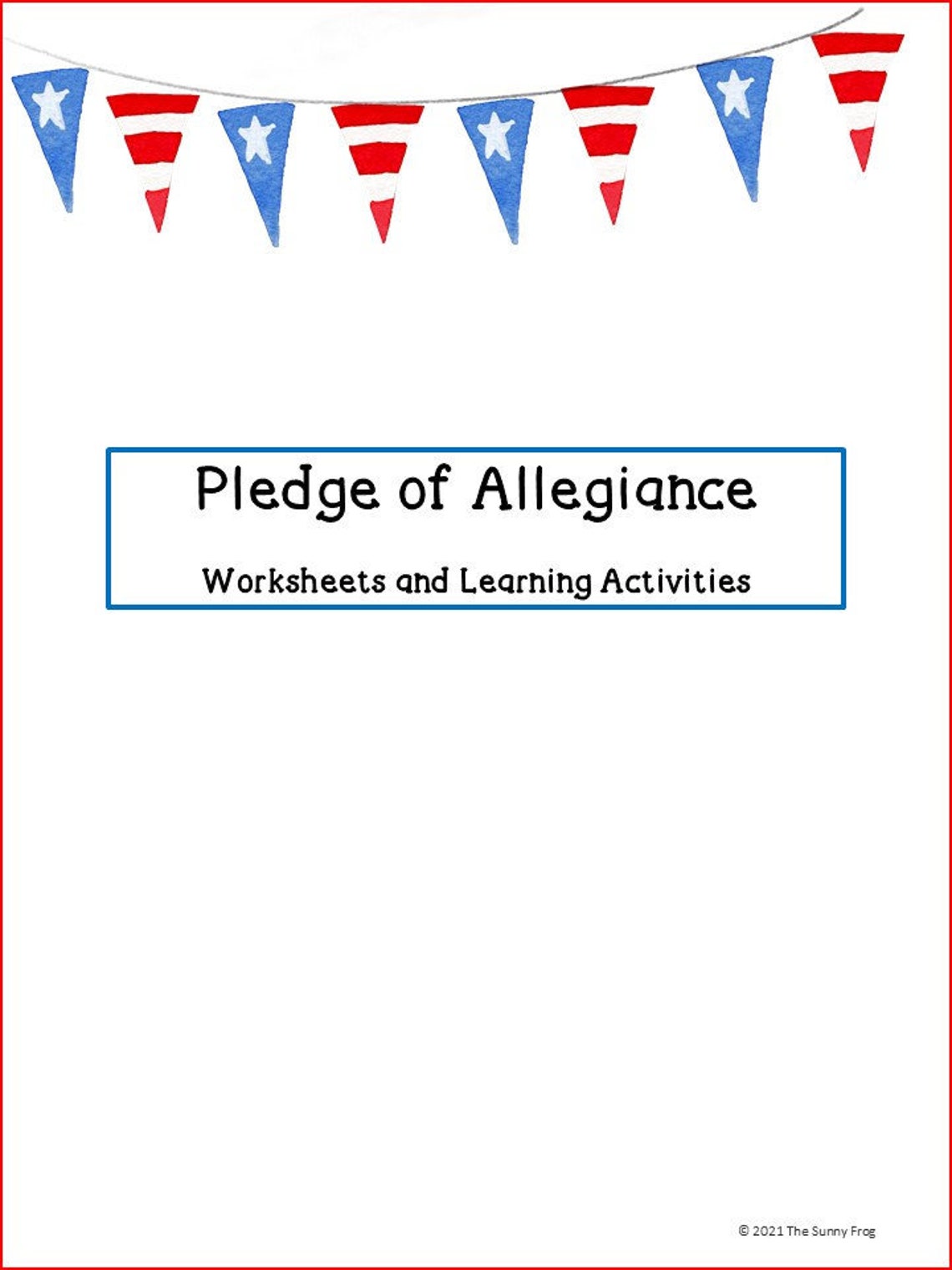 Printable Pledge of Allegiance Activities Homeschool | Etsy