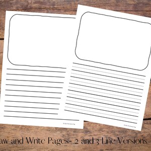 Printable Summer Draw and Write Journal, Homeschool Template, Blank ...