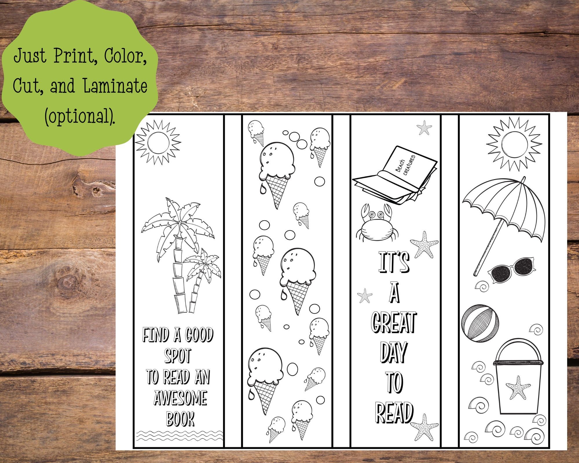 Printable Reading and Writing Bundle, Summer Theme Reading Printables ...