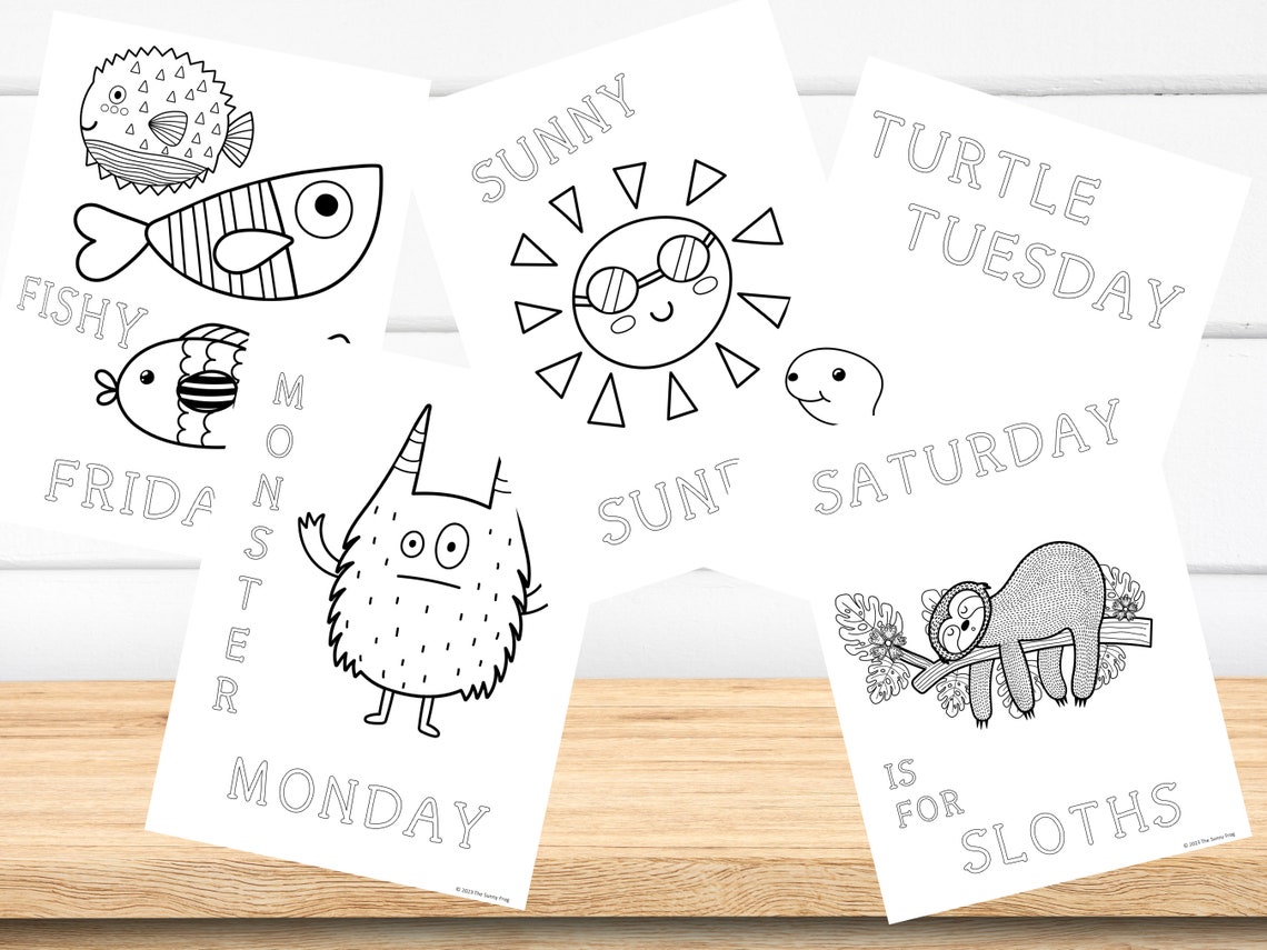 Printable Days of the Week Tracing Worksheets, Printable Seven Days of ...