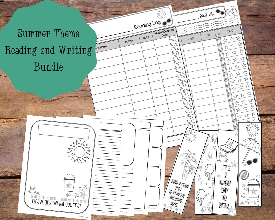 Printable Reading and Writing Bundle Summer Theme Reading | Etsy