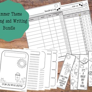 Printable Reading and Writing Bundle, Summer Theme Reading Printables ...
