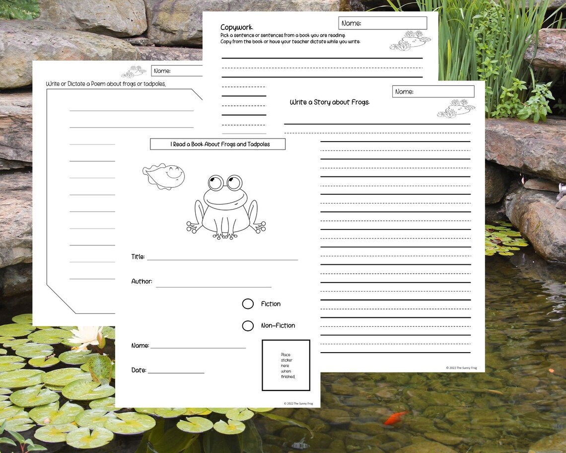 Printable Frogs and Tadpoles Literature-based Unit Study, Frog Life ...