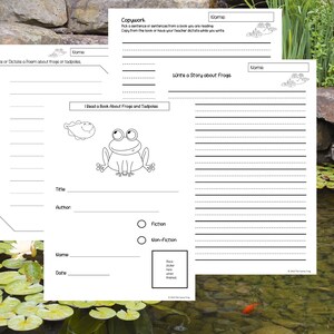 Printable Frogs and Tadpoles Literature-based Unit Study, Frog Life ...