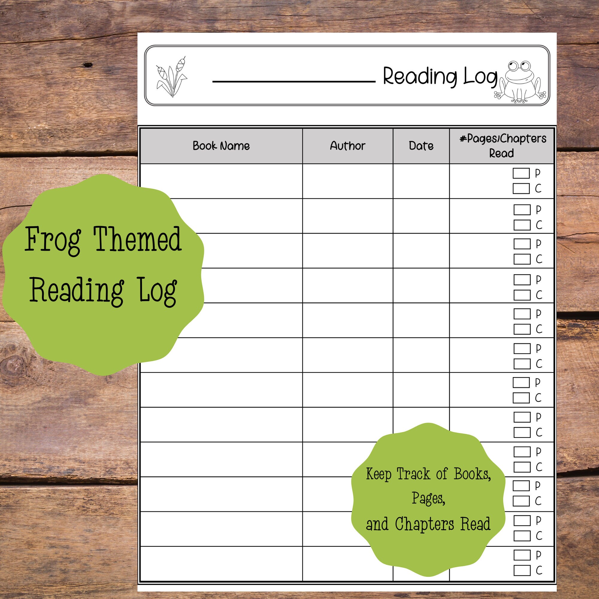 Printable Frog Reading and Writing Bundle, Homeschool Reading and ...