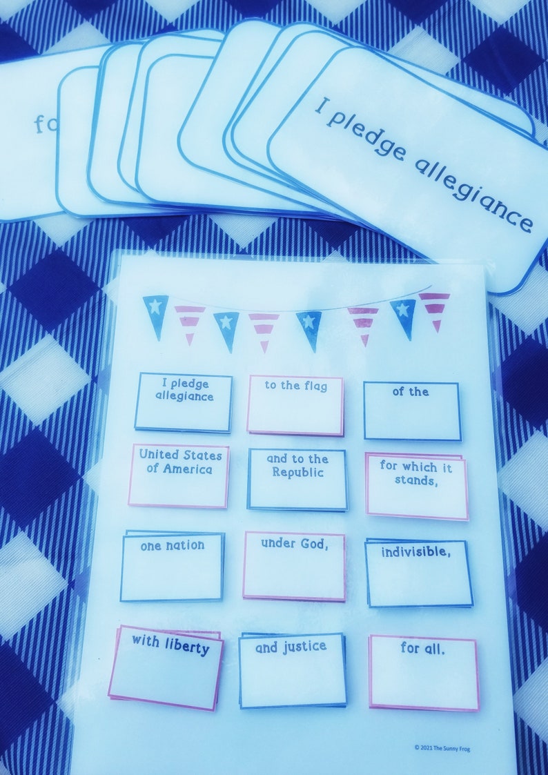 Printable Pledge of Allegiance Activities, Homeschool Activities ...