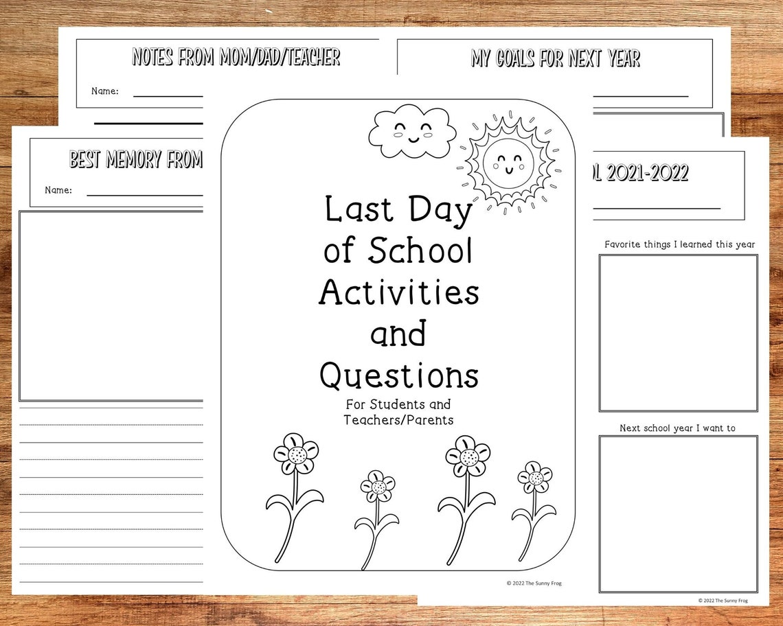 Printable Last Day of School Activities and Last Day Signs, Homeschool ...
