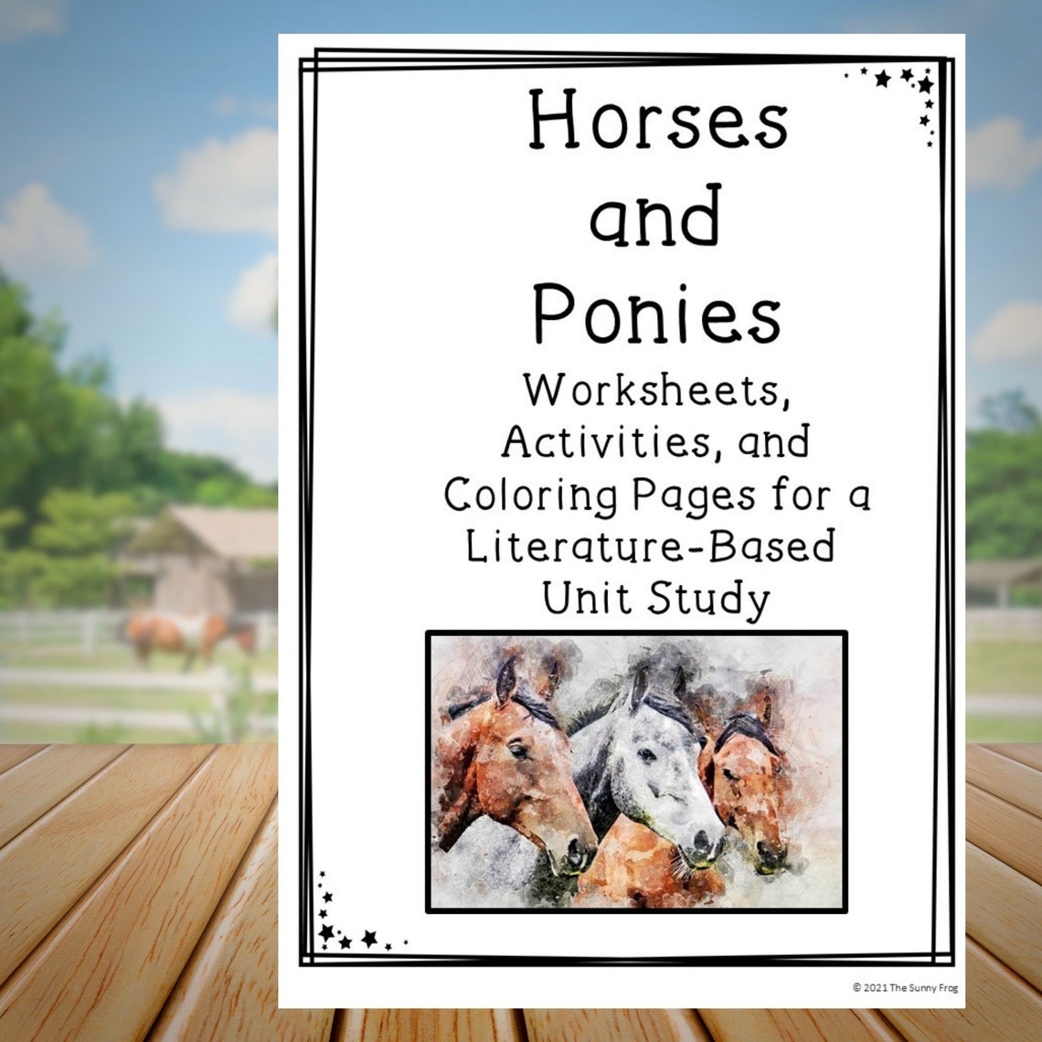 Printable Horses and Ponies Unit Study, Literature-based Unit Study ...