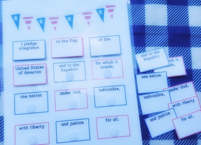 Printable Pledge of Allegiance Activities, Homeschool Activities ...