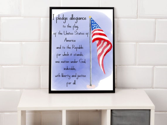 Illustrated Printable Pledge Of Allegiance