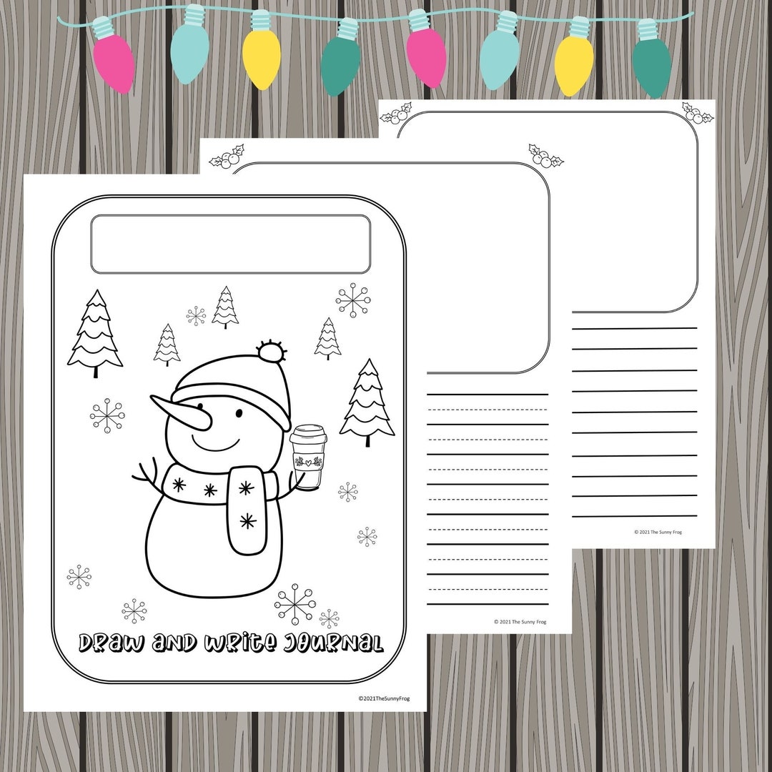 Printable Winter Snowman Draw and Write Journal, Christmas Journal ...