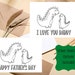Printable Color Your Own Fathers Day Card, Dad and Baby Dinosaur, Color ...