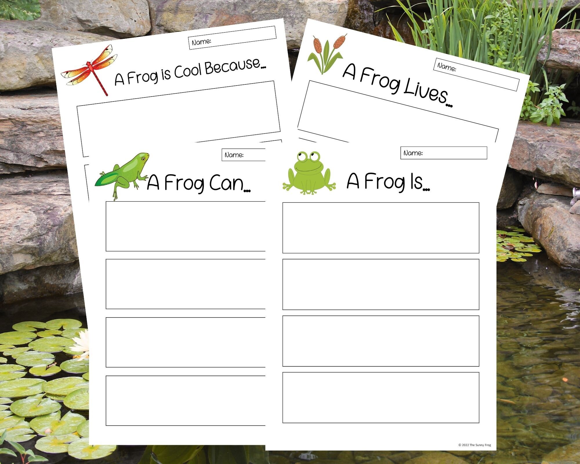 Printable Frogs and Tadpoles Literature-based Unit Study, Frog Life ...