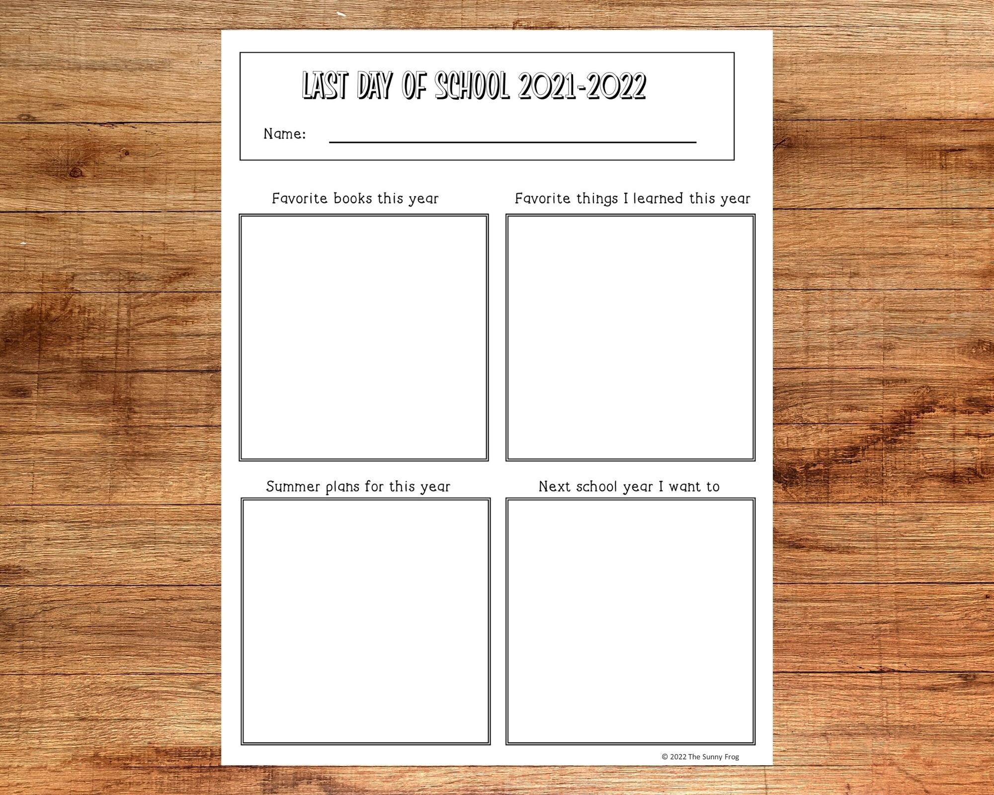 Printable Last Day of School Activities and Last Day Signs, Homeschool ...