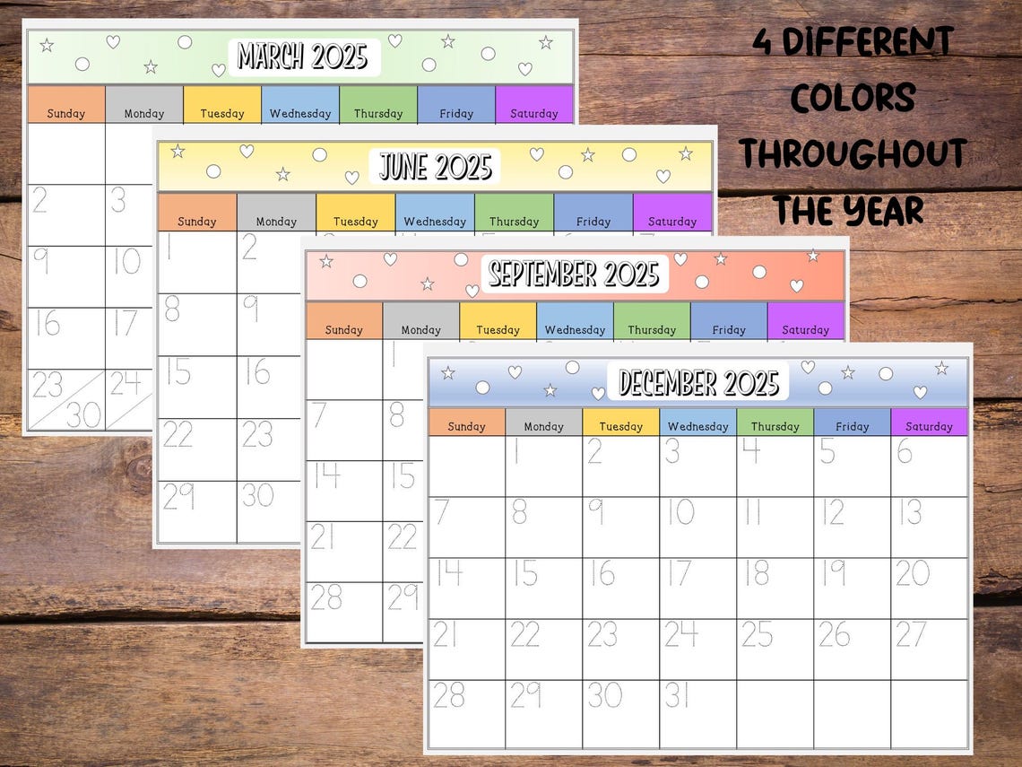 Printable Create Your Own 2025 Calendar, Traceable, Draw Your Own, Kids ...