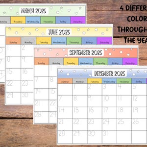 Printable Create Your Own 2025 Calendar, Traceable, Draw Your Own, Kids ...