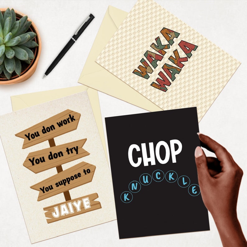 10 Pack Premium Nigerian Greeting Cards, Fun Assorted Cards With ...