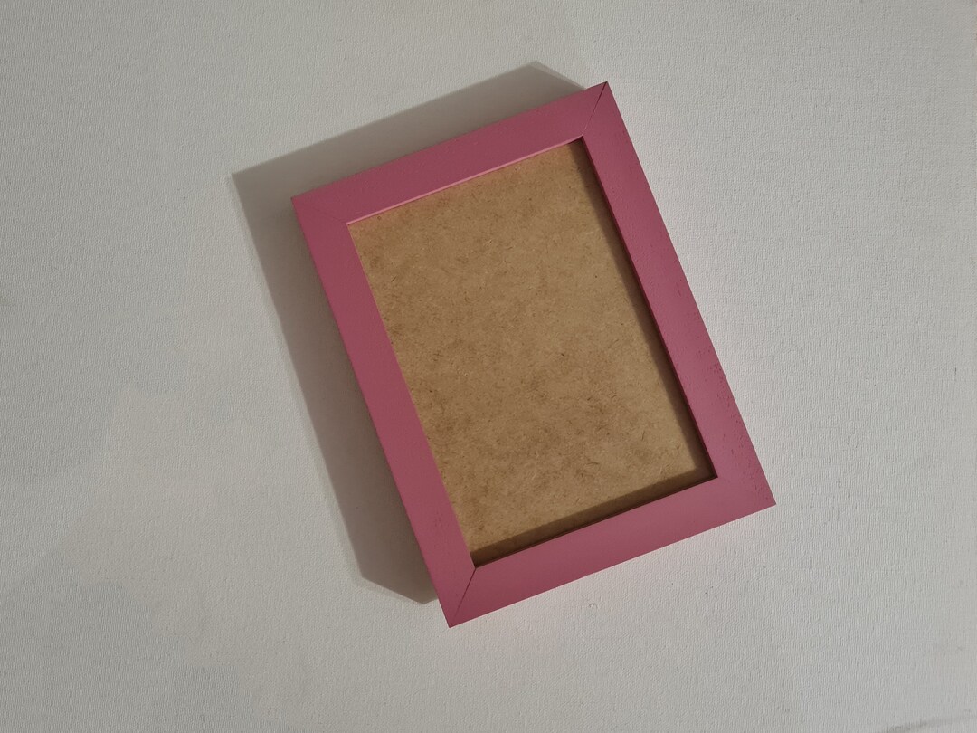 Pink 7x5" Wooden Picture Frame, Photo Frames, With Clear Acrylic and ...