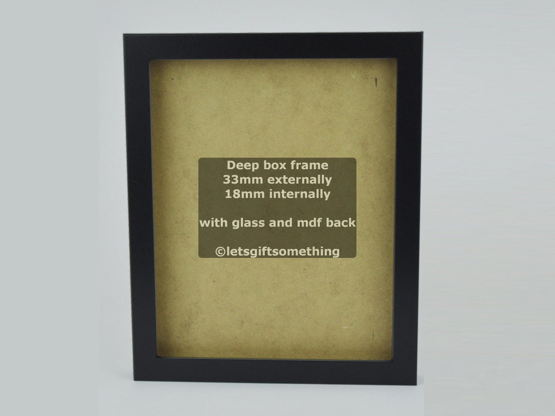 Black Premium Solid Wood Box Frames Deep Picture Frames for - Etsy