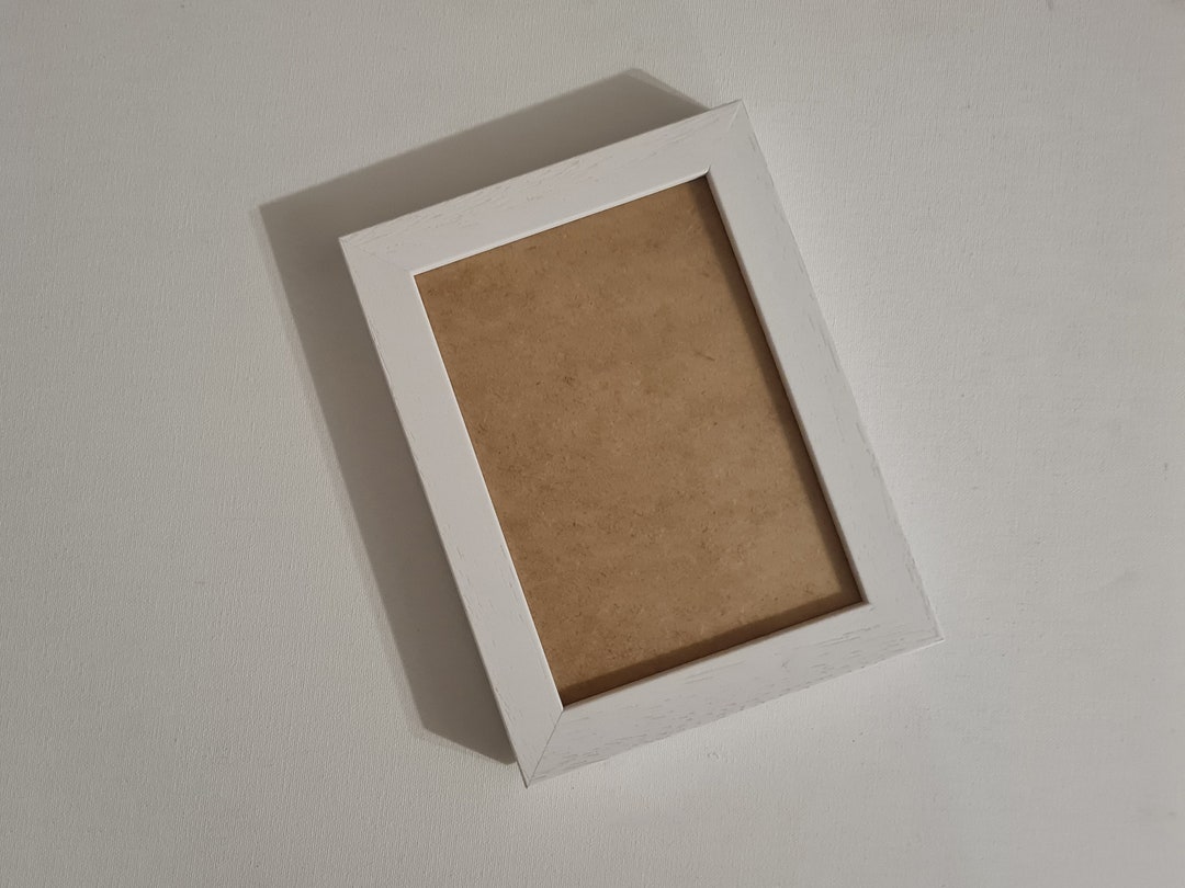 White 7x5" Wooden Picture Frame, Photo Frames, With Clear Acrylic and ...