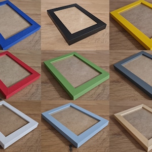 Coloured 7x5" Wooden Picture Frame, Photo Frames, With Clear Acrylic ...