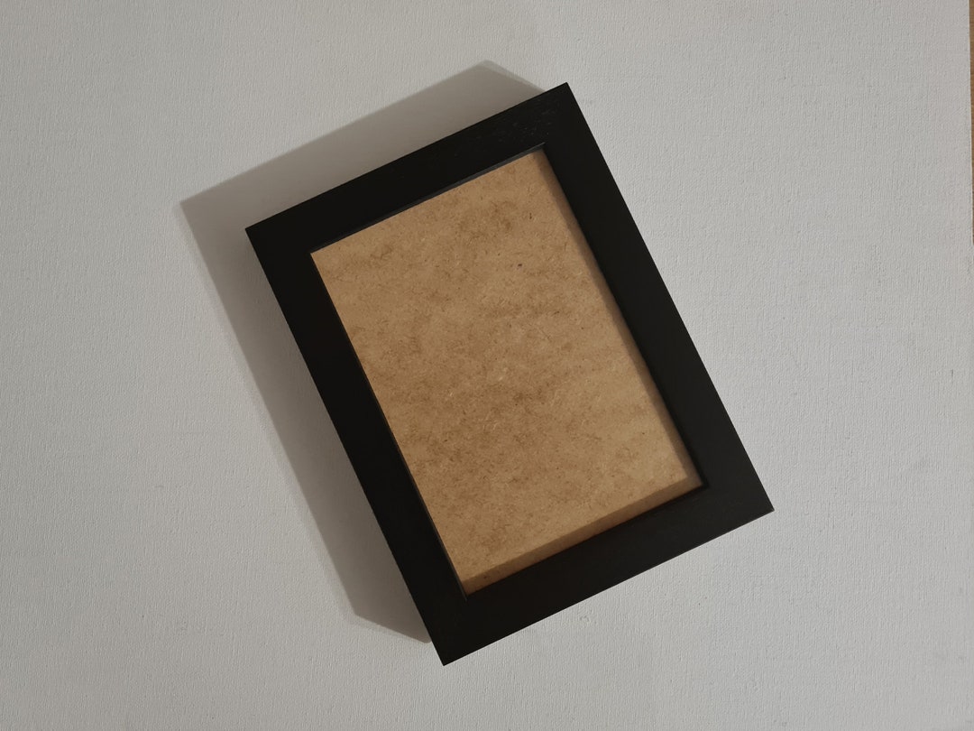 Black 7x5" Wooden Picture Frame, Photo Frames, With Clear Acrylic and ...
