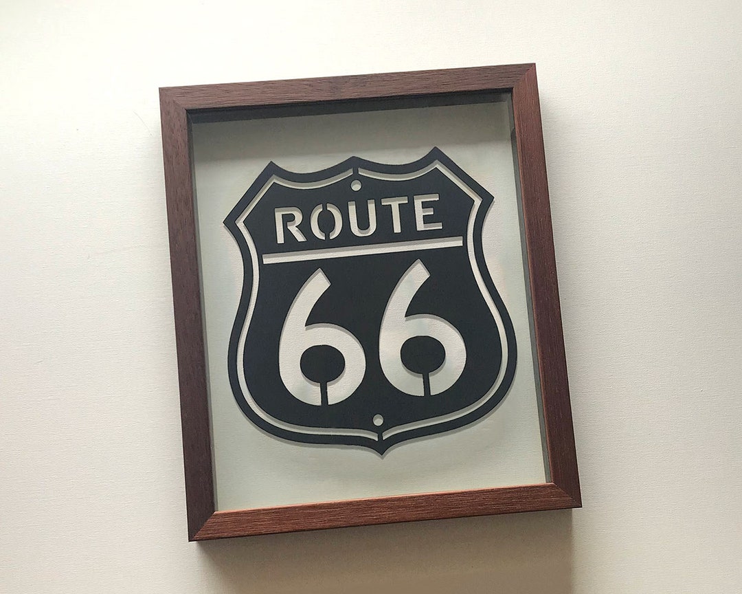 Route 66 Framed Floating Glass Papercut Gifts Iconic American Themed ...