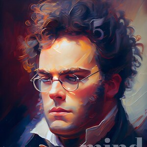 Franz Schubert Oil Painting Art Print Portrait POSTER | Classical Music ...