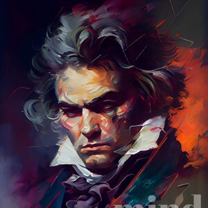 Ludwig Van Beethoven Oil Painting Art Print Portrait POSTER 4 ...