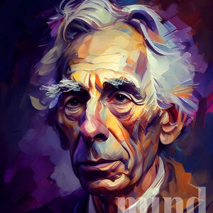 Bertrand Russell Oil Painting Art Print Portrait POSTER | Philosophy ...