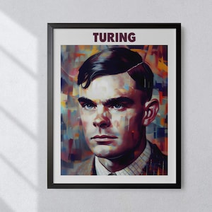 Alan Turing Oil Painting Art Print Portrait POSTER 2 | Science ...