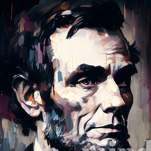 Abraham Lincoln Oil Painting Art Print Portrait POSTER | American ...
