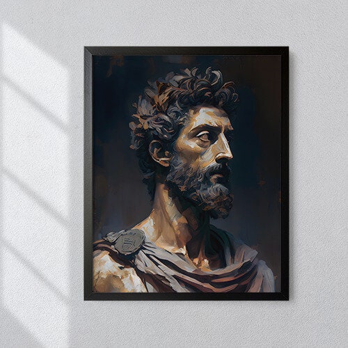 Marcus Aurelius Oil Painting Art Print Portrait POSTER 5 | History ...