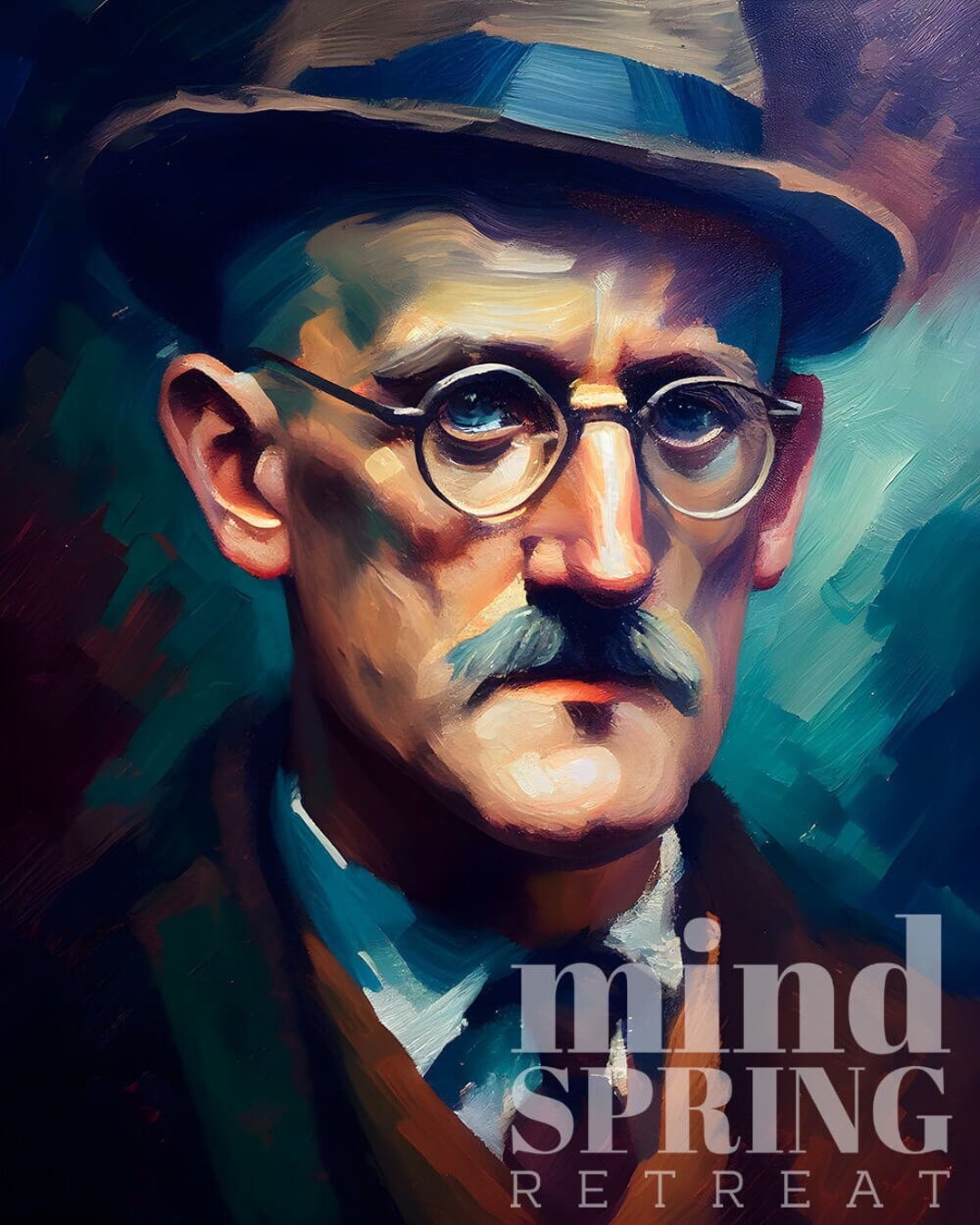 James Joyce Oil Painting Art Print Portrait POSTER 1 Classic Literature ...