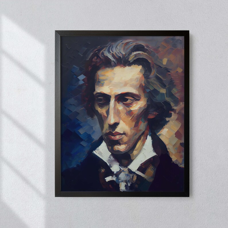 Frédéric Chopin Oil Painting Art Print Portrait POSTER 1 - Etsy
