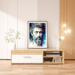 Marcus Aurelius Watercolor Art Print Portrait POSTER 2 | History ...